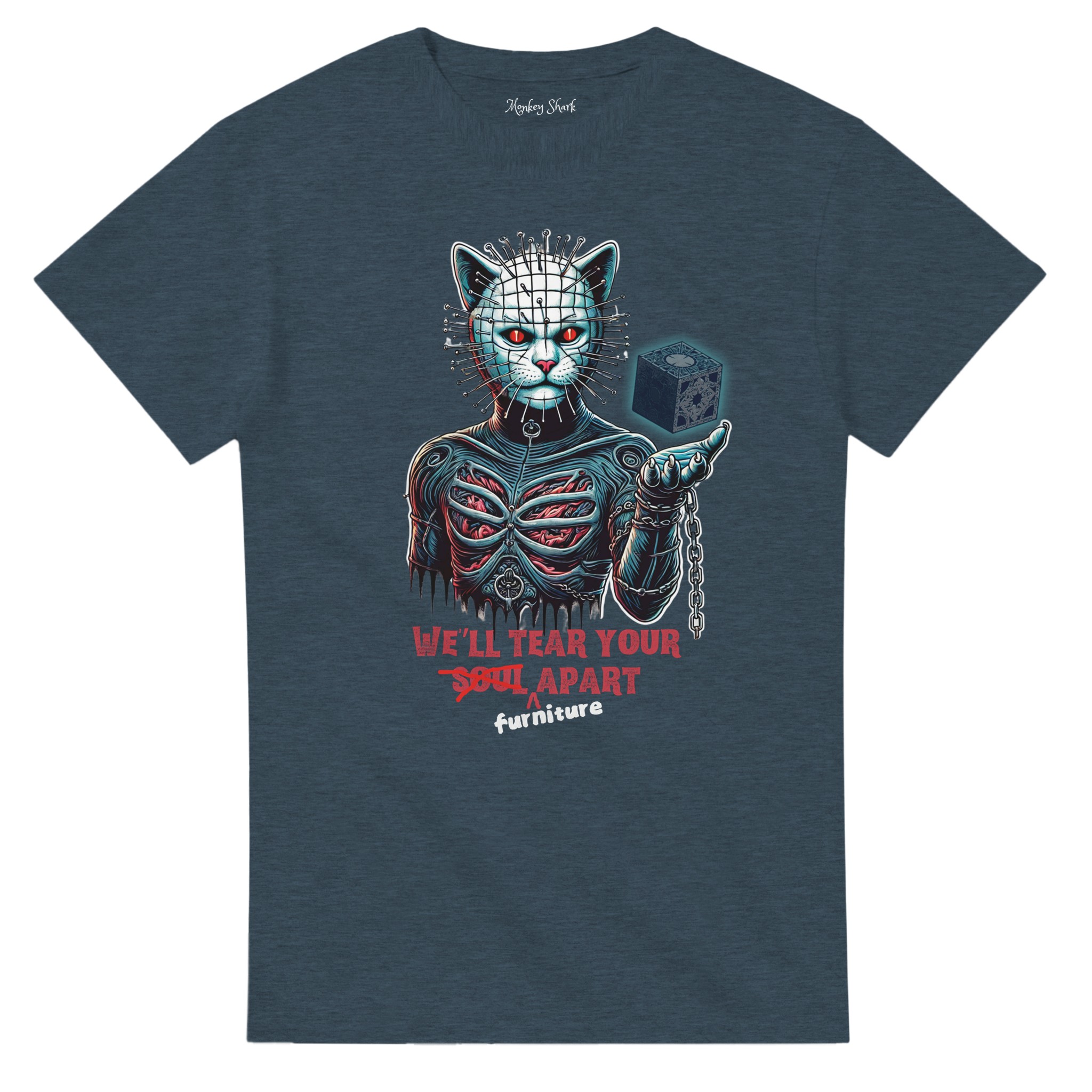 Horror Kitties – Hellraiser Pinhead Cat – Monkey Shark