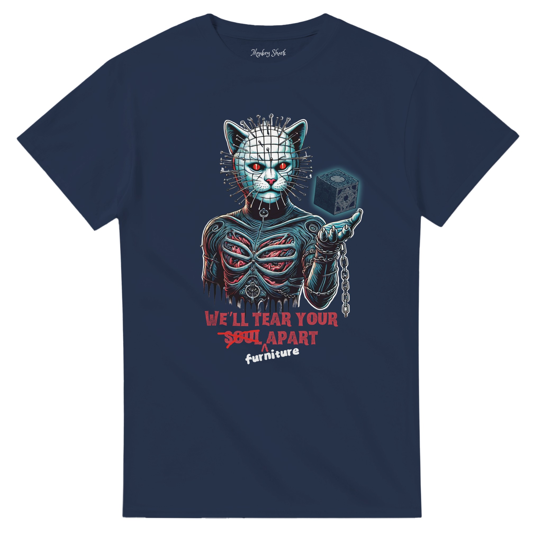 Horror Kitties – Hellraiser Pinhead Cat – Monkey Shark